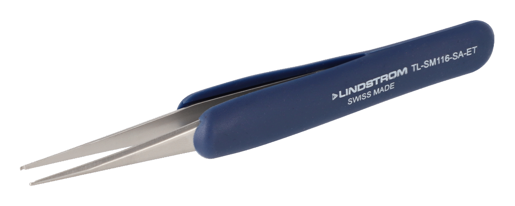 Stainless Steel ESD Ergonomic Tweezers Style SM116 with Grooved Tips ...