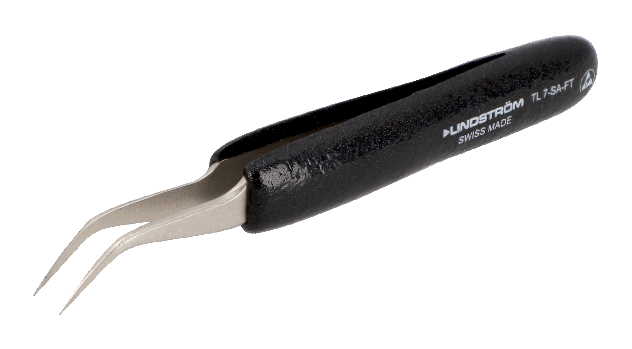 Precision Ergonomic Tweezers Type 7 with ESD Safe Handles and Curved ...